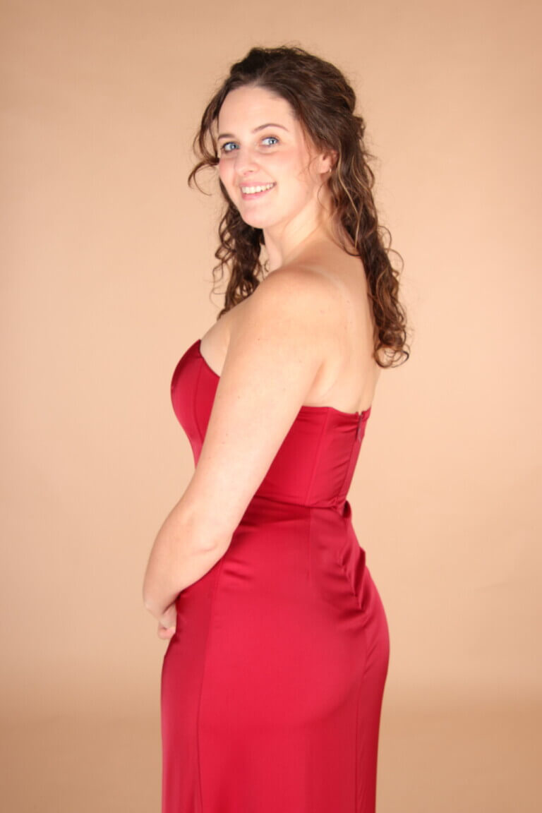 Elodie rood (Avondjurken, Feestjurken) - Zoë & Zita